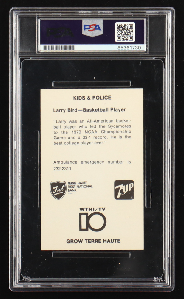 Larry Bird Signed 1982 Indiana State Sycamore Rampage Card (PSA | Auto ...