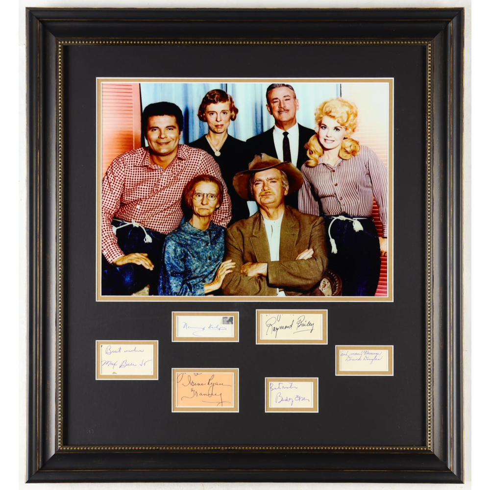 "The Beverly Hillbillies" Custom Framed Cut Display Signed by (6) with ...