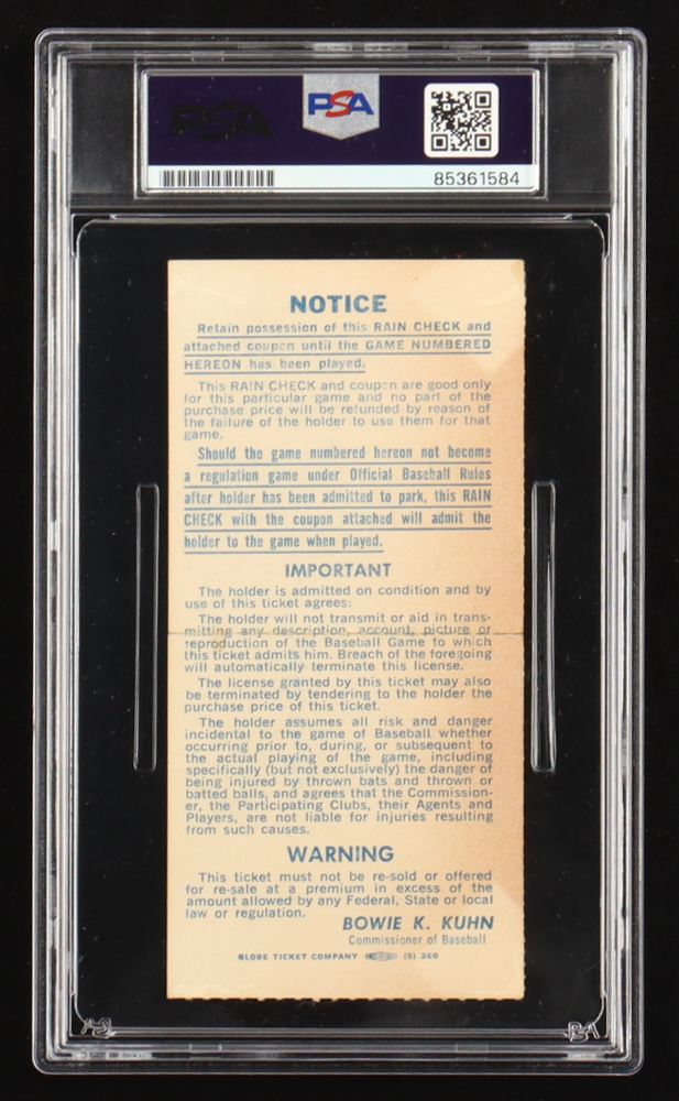 Nolan Ryan Signed 1969 World Series Game 2 Ticket Inscribed "'69 ...