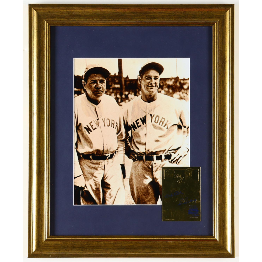 "Babe Ruth & Lou Gehrig Yankees Murderer's Row" Custom Framed Photo ...