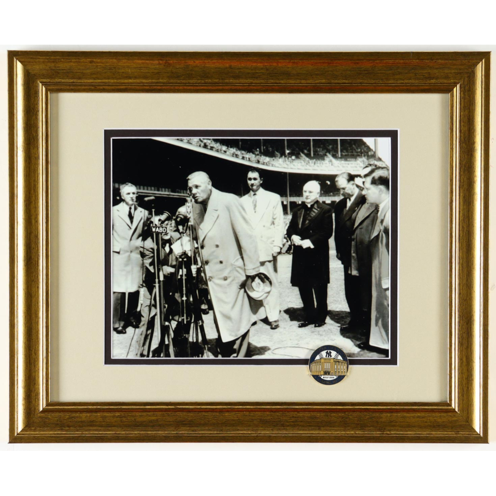 "Babe Ruth's Farewell Speech" Custom Framed Photo Display with Yankee ...