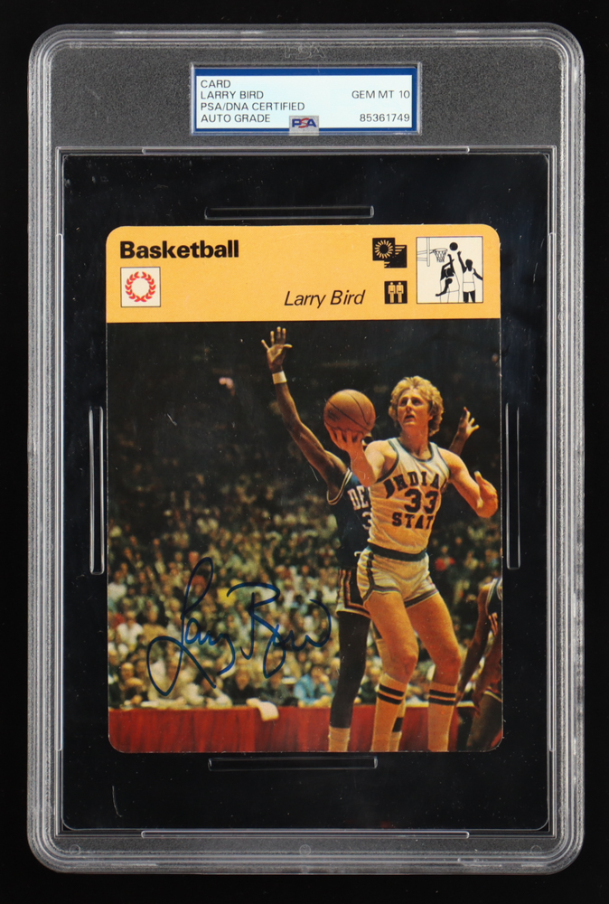 Larry Bird Signed 1977-79 Sportscaster Series 74 #7418 (PSA | Auto ...