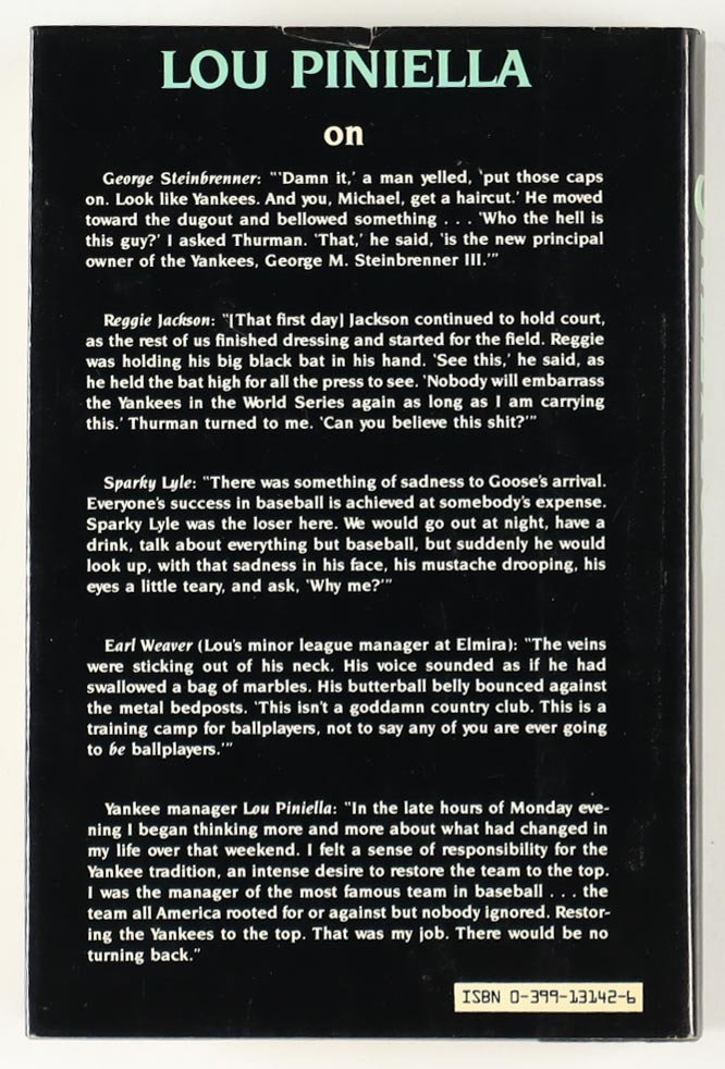 Lou Piniella Signed "Sweet Lou" Hardcover Book (PSA) | Pristine Auction