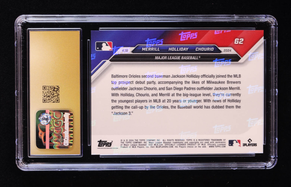 Jackson Merrill / Jackson Holliday / Jackson Chourio 2024 Topps Now #62 ...