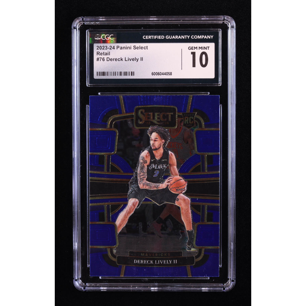 Dereck Lively II 2023-24 Select Blue #76 RC (CGC 10) | Pristine Auction