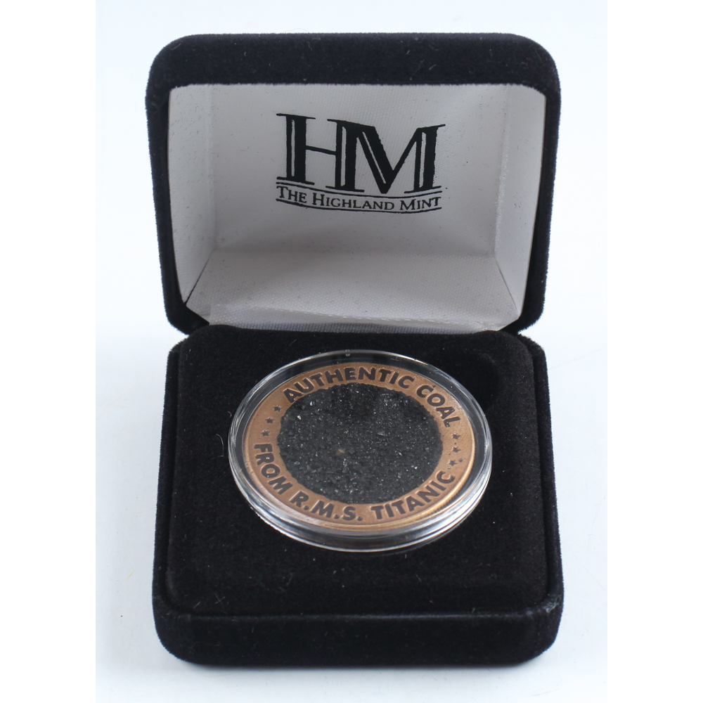 Authentic Coal From Titanic Wreckage On Bronze Coin (Highland Mint ...