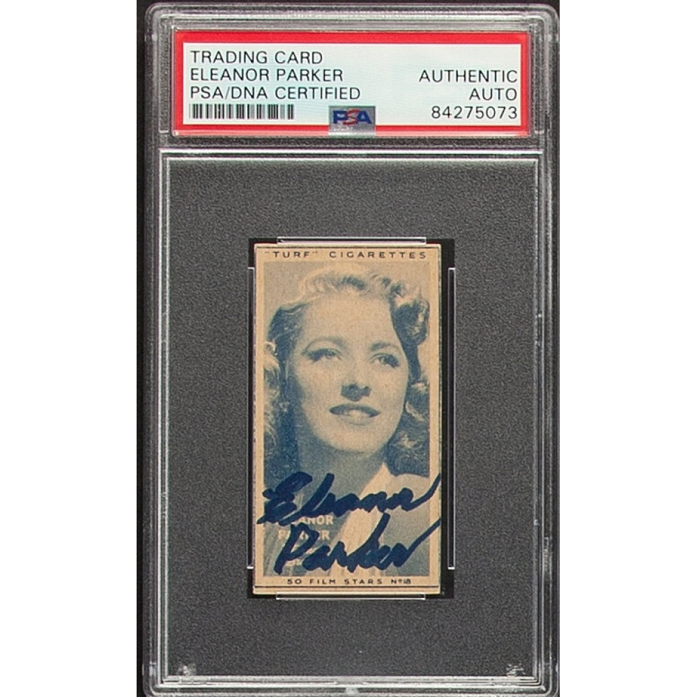 Eleanor Parker Signed 1947 Turf Cigarettes Famous Film Stars (PSA ...
