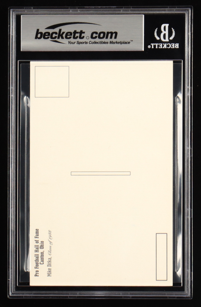 Mike Ditka Signed Hall of Fame Plaque Postcard (BGS) | Pristine Auction