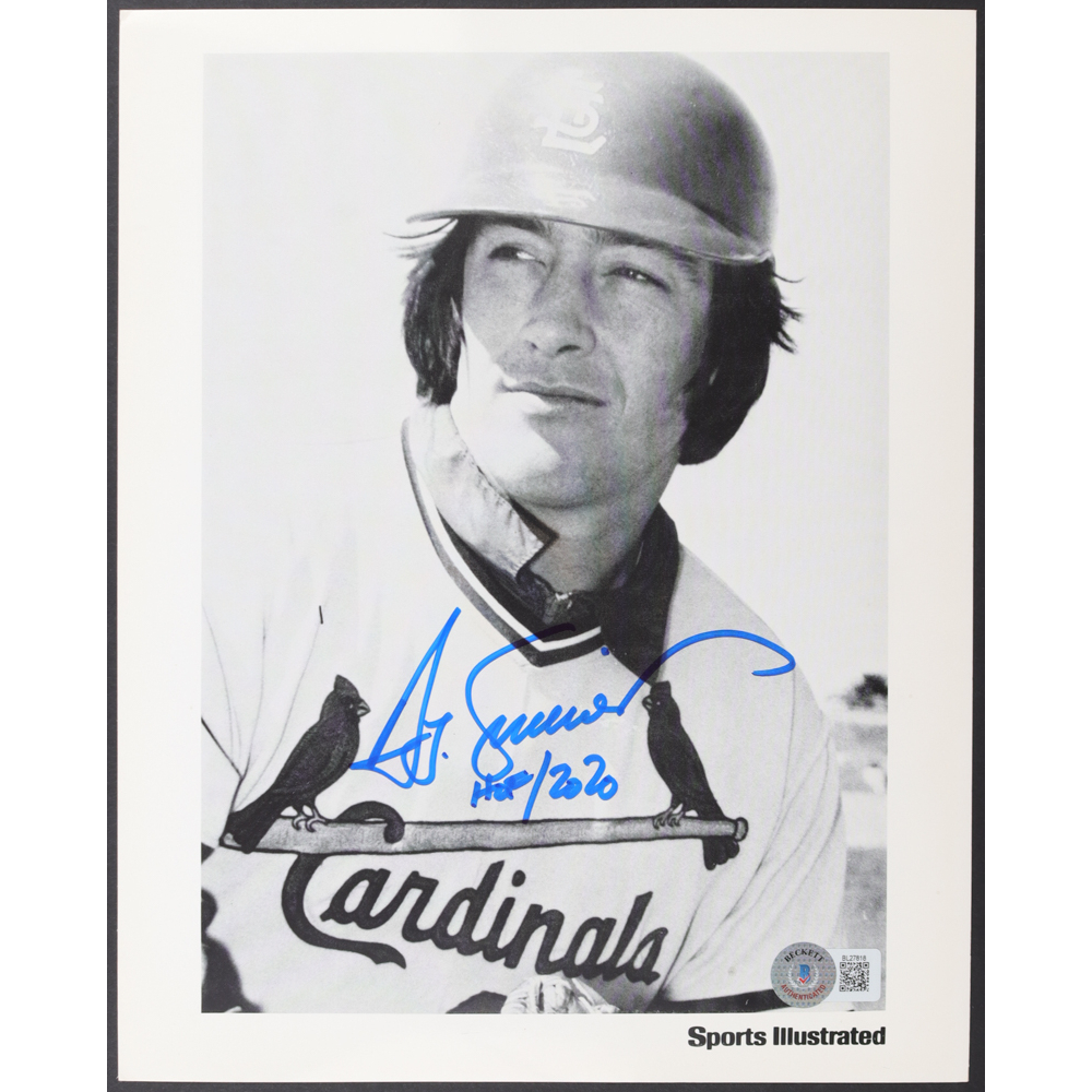Ted Simmons Signed Cardinals 8x10 Photo Inscribed "HOF / 2020" (Beckett ...