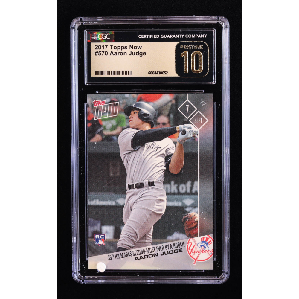 Aaron Judge 2017 Topps Now #570 RC (CGC 10 | Pristine Black Label ...