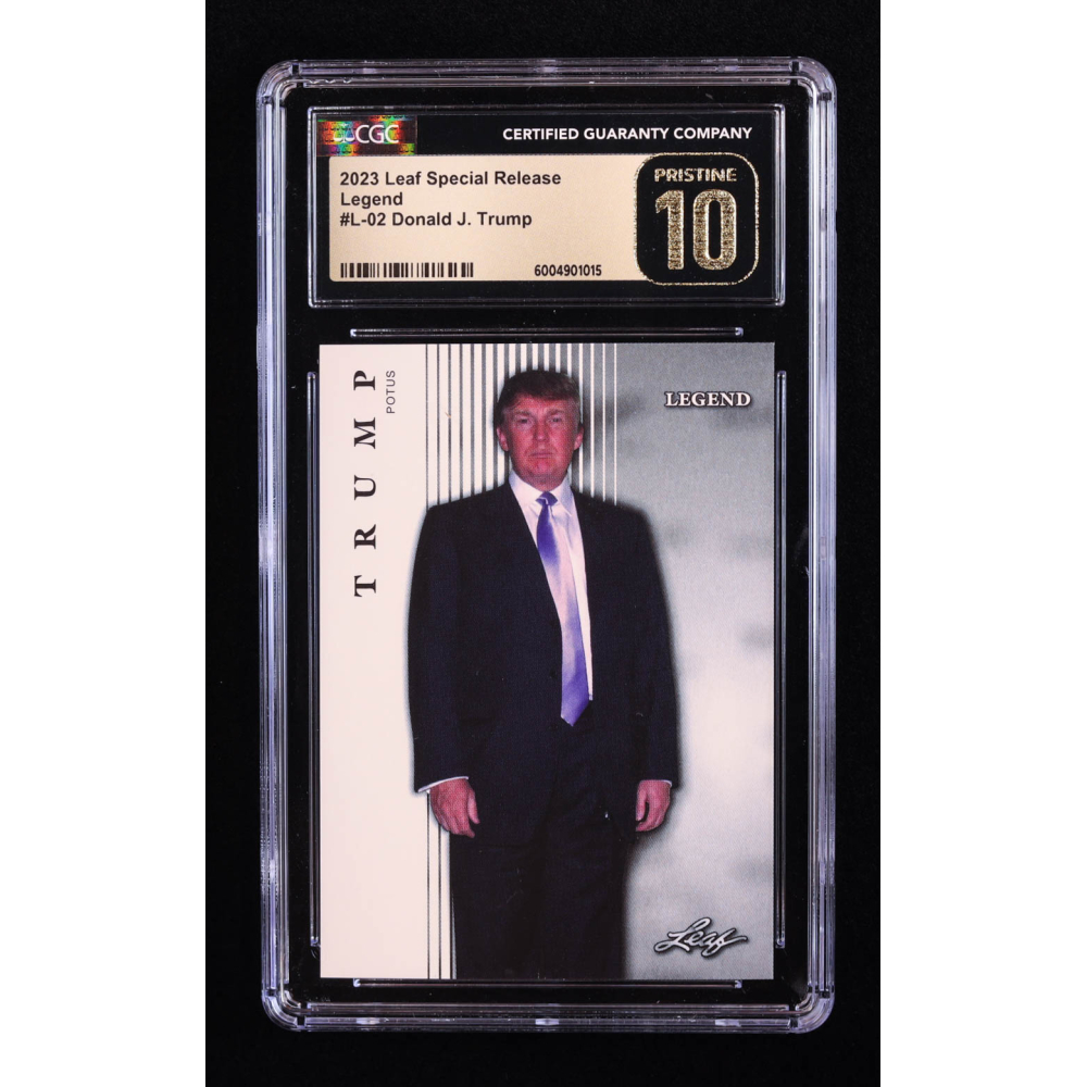 Donald J. Trump 2023 Leaf Legend #L02 (CGC 10 | Pristine Black Label ...