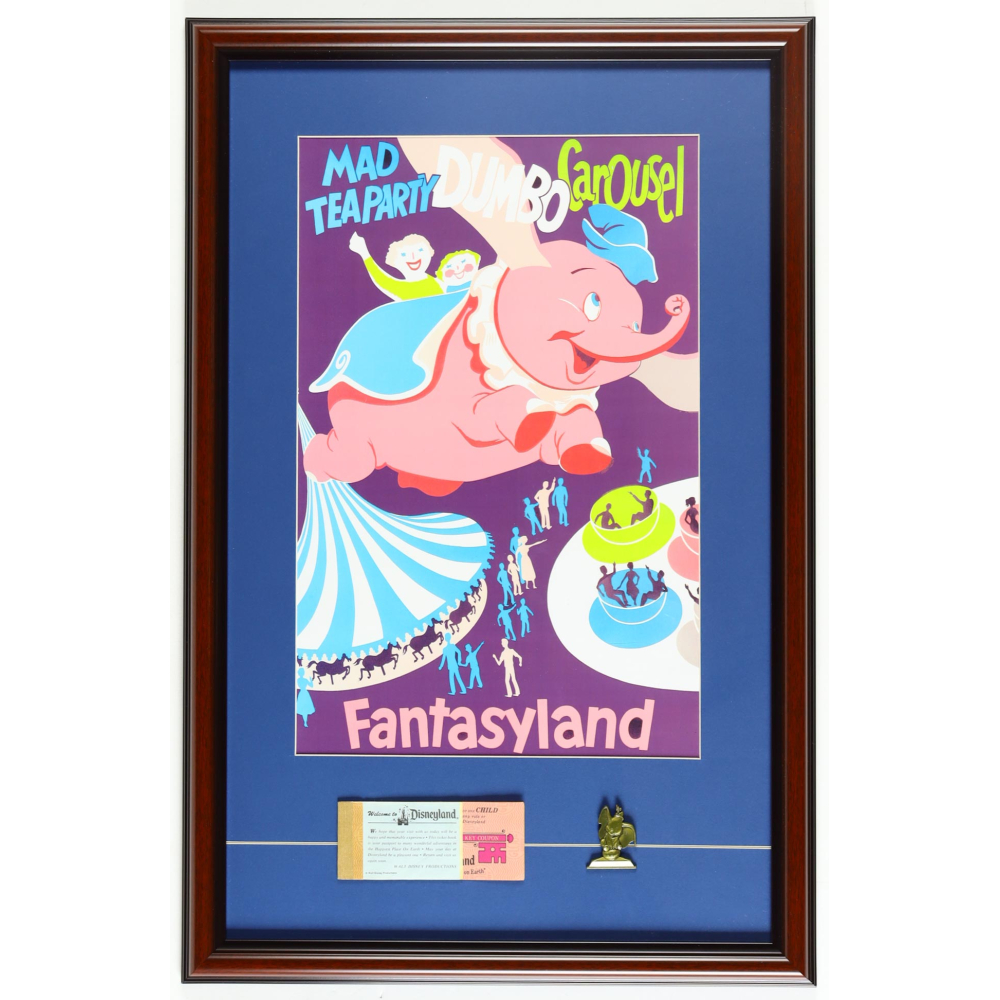 Disneyland "Dumbo" Ride Custom Framed Print Displaywith Vintage ...