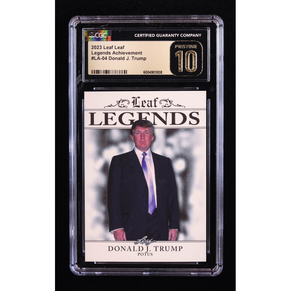 Donald J. Trump 2023 Leaf Special Release Legends Achievement #LA04 ...