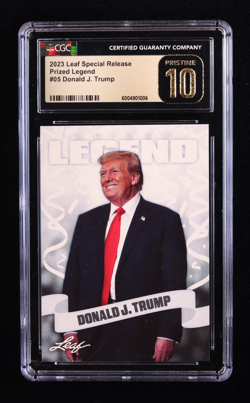 Donald J. Trump 2023 Leaf Special Release Prized Legend #05 (CGC 10 ...