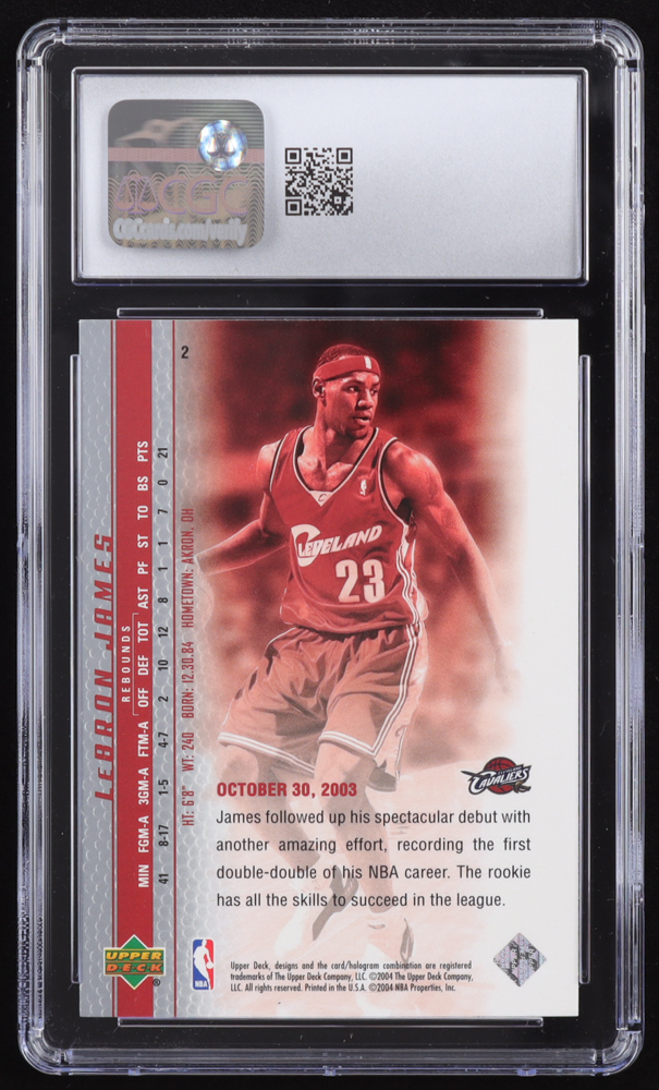 LeBron James 2003-04 Upper Deck Phenomenal Beginning LeBron James #2 RC ...