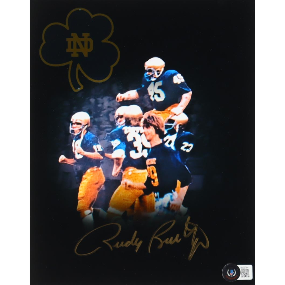 Rudy Ruettiger Signed Notre Dame Fighting Irish 8x10 Photo (Beckett ...