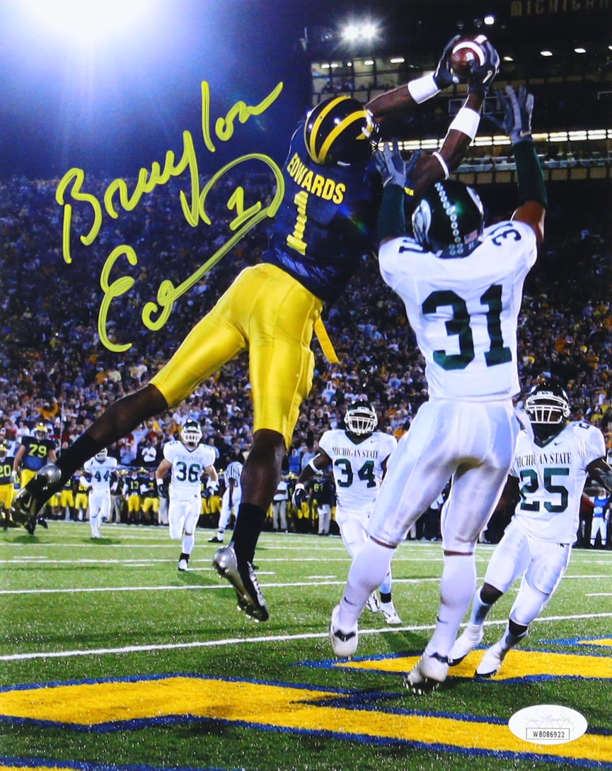 Braylon Edwards Signed Michigan Wolverines 8x10 Photo (JSA) | Pristine ...
