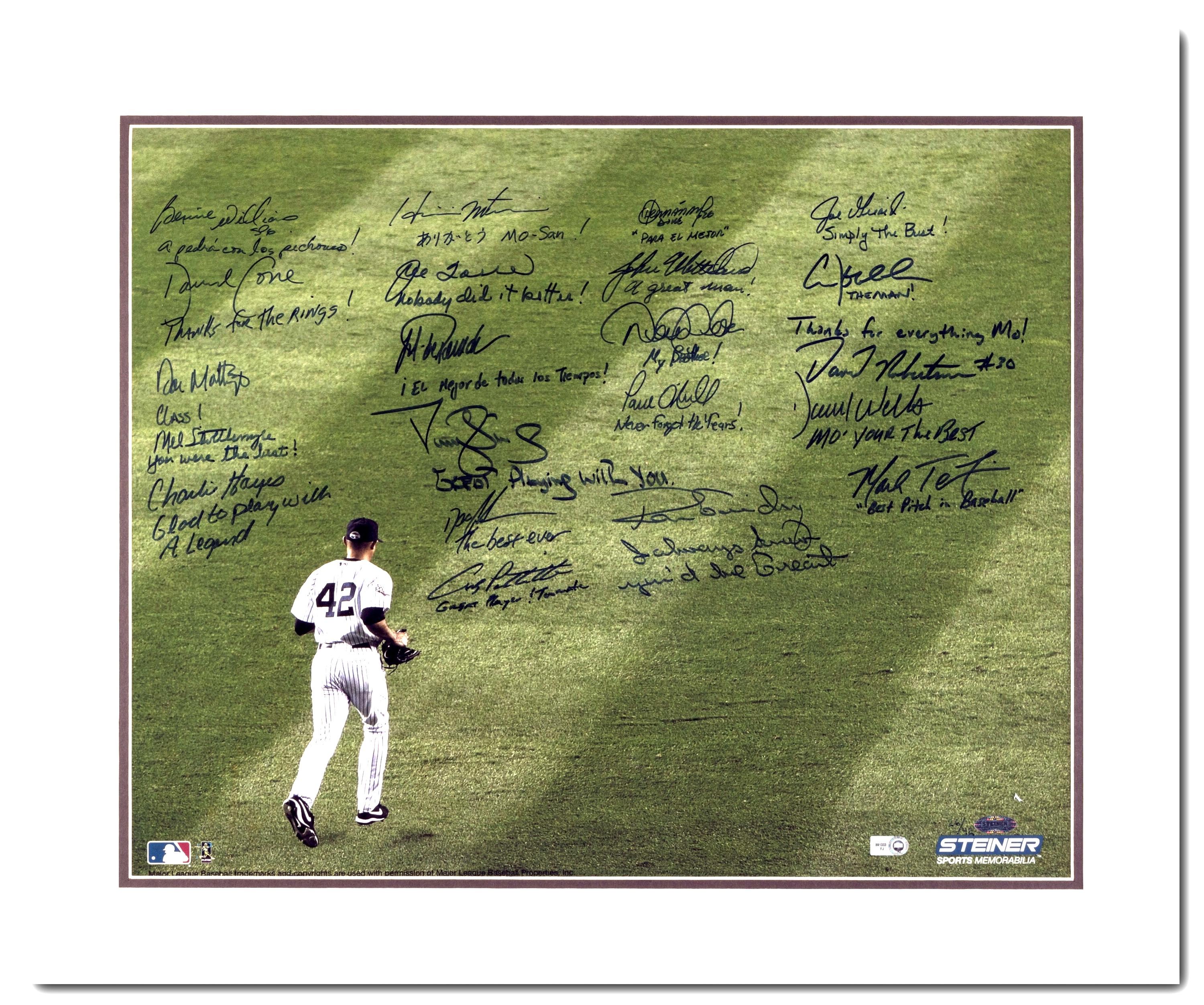 Derek Jeter, Jorge Posada, Joe Torre, Don Mattingly | Mariano Rivera Yankees Tribute 16x20 Photo ...