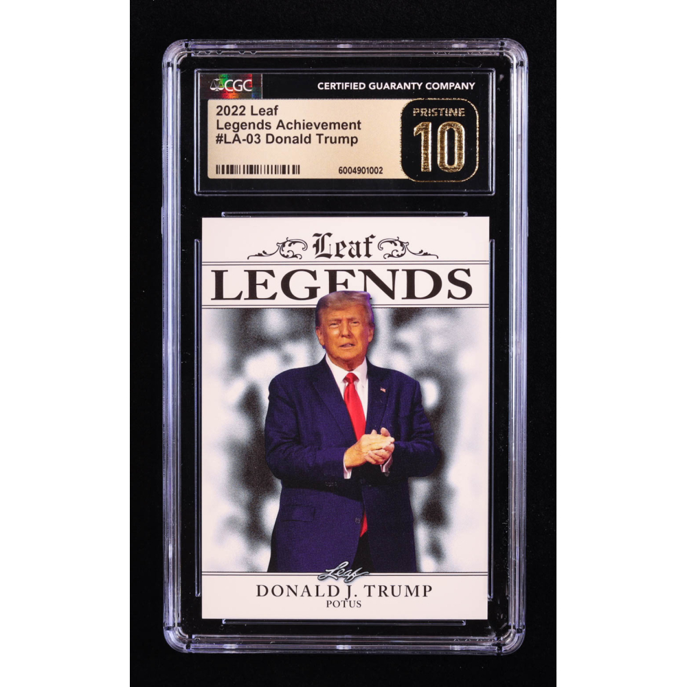 Donald J. Trump 2023 Leaf Special Release Legends Achievement #LA03 ...