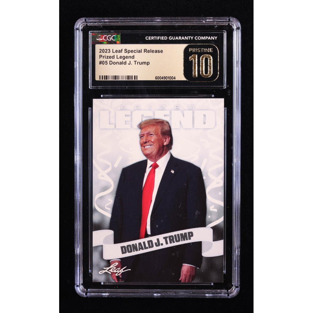 Donald J. Trump 2023 Leaf Special Release Prized Legend #05 (CGC 10 ...