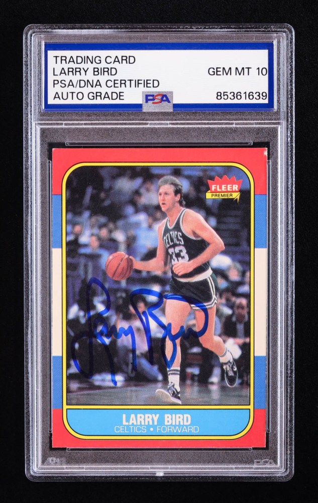 Larry Bird Signed 1986-87 Fleer #9 (PSA | Autograph Graded PSA 10 ...