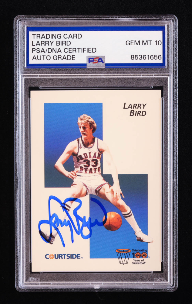 Larry Bird Signed 1992 Courtside Flashback #4 (PSA | Autograph Graded ...