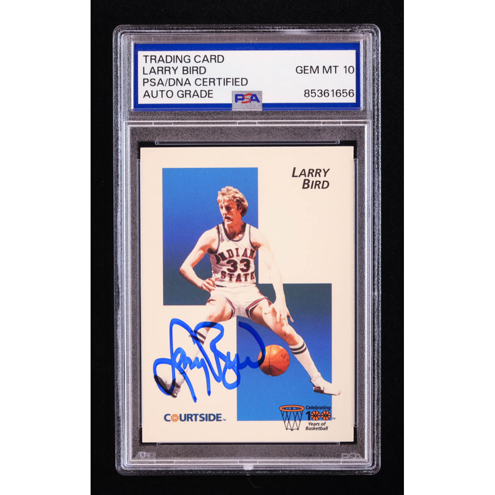 Larry Bird Signed 1992 Courtside Flashback #4 (PSA | Autograph Graded PSA 10) | Pristine Auction