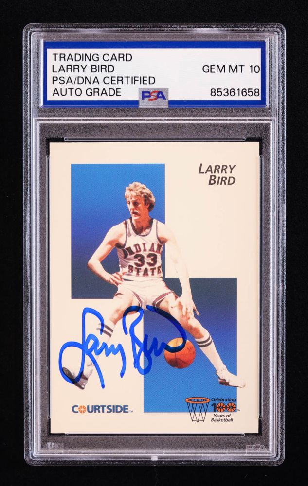 Larry Bird Signed 1992 Courtside Flashback #4 (PSA | Autograph Graded ...