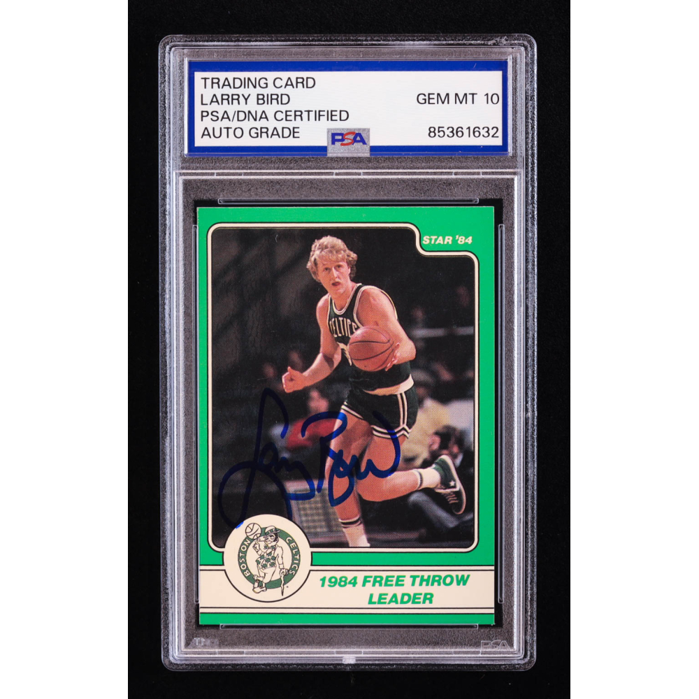 Larry Bird Signed 1984 Star Larry Bird #15 / 1984 Free Throw Leader ...