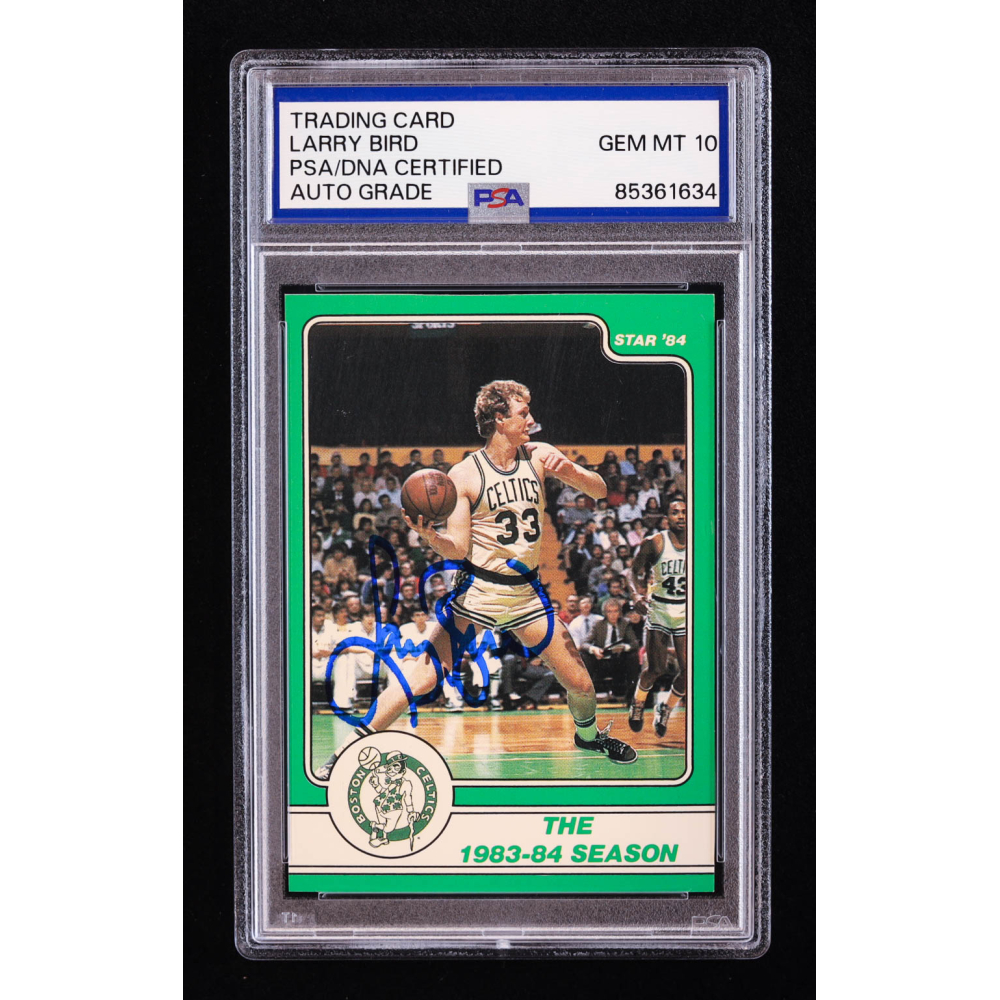 Larry Bird Signed 1984 Star Larry Bird #11 / The 1983-84 Season (PSA ...