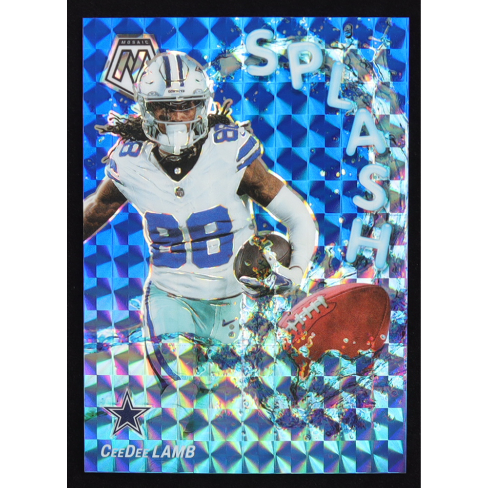 CeeDee Lamb 2024 Panini Mosaic Splash Mosaic Blue #10 #77/99 | Pristine ...