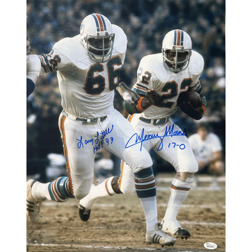 Larry Little & Mercury Morris Signed Dolphins 16x20 Photo Inscribed ...