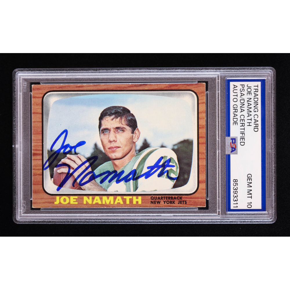 Joe Namath Signed 1966 Topps #96 (PSA | Autograph Graded PSA 10 ...