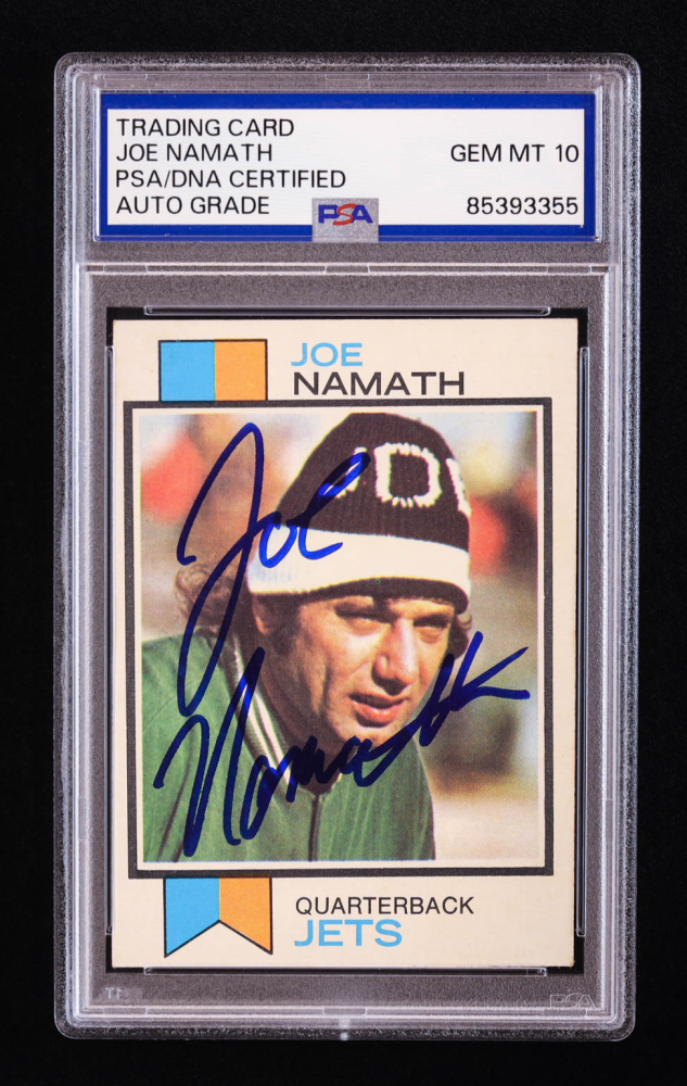 Joe Namath Signed 1973 Topps #400 (PSA | Autograph Graded PSA 10 ...