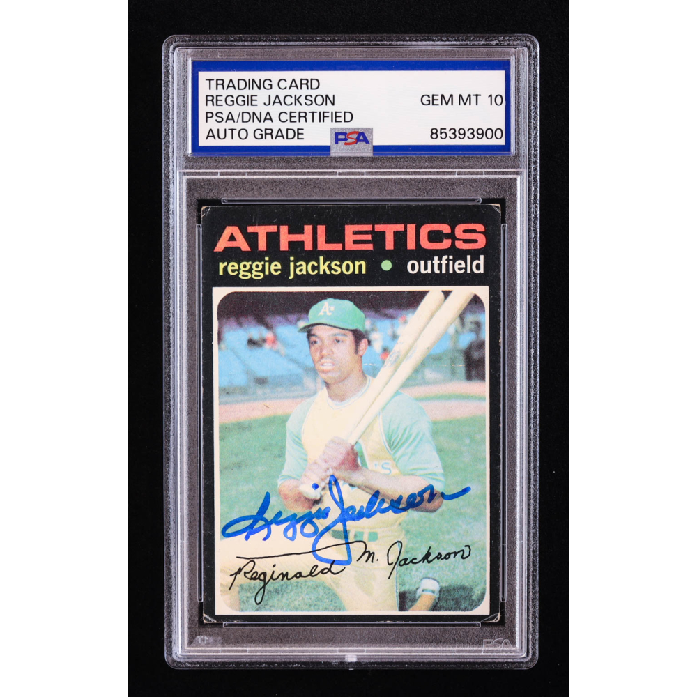 Reggie Jackson Signed 1971 Topps #20 (PSA | Autograph Graded PSA 10 ...