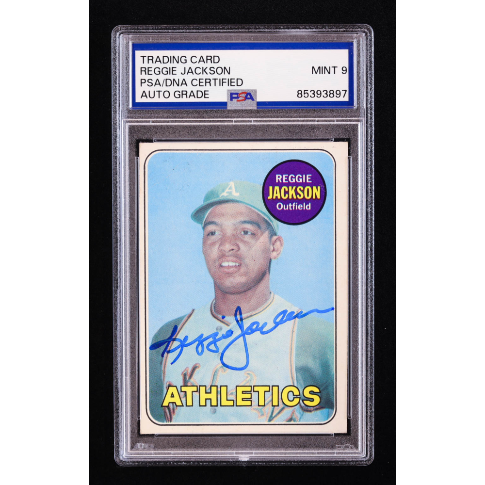 Reggie Jackson Signed 1969 Topps #260 RC (PSA | Autograph Graded PSA 9 ...