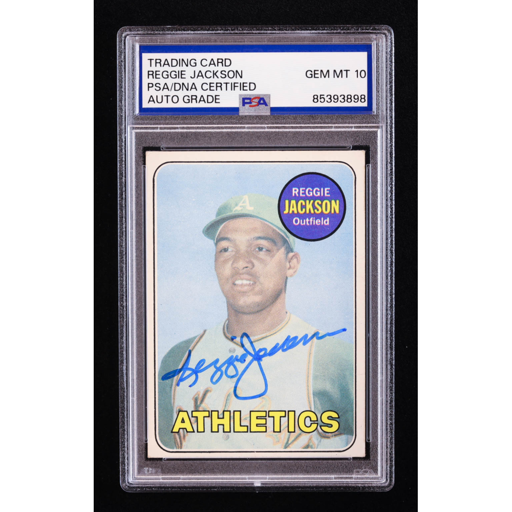 Reggie Jackson Signed 1969 Topps #260 RC (PSA | Autograph Graded PSA 10 ...