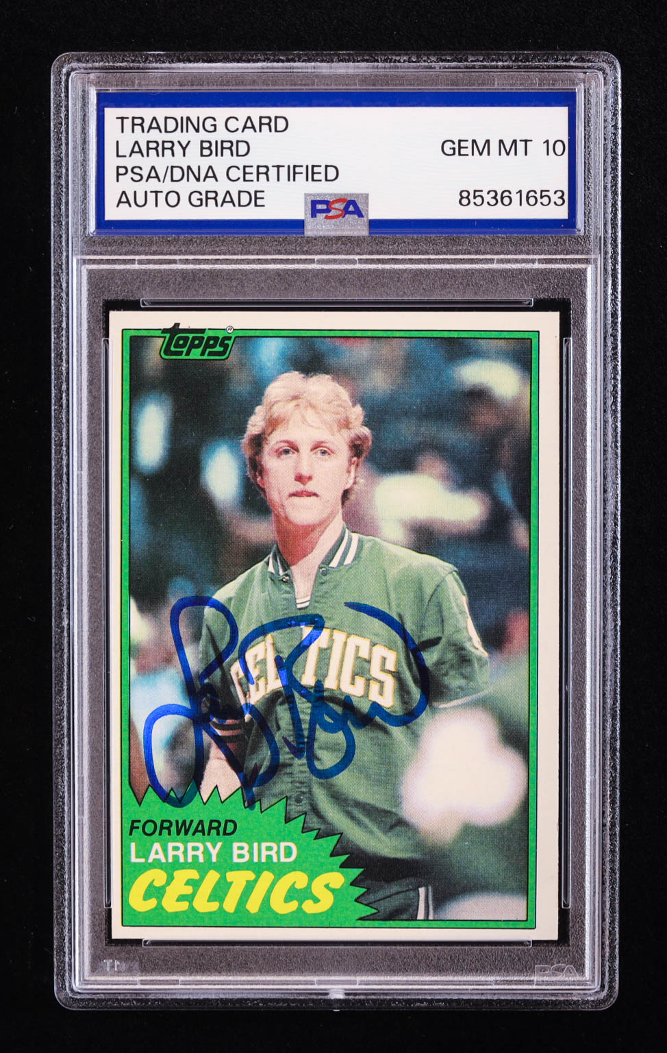 Larry Bird Signed 1981-82 Topps #4 (PSA | Autograph Graded PSA 10 ...