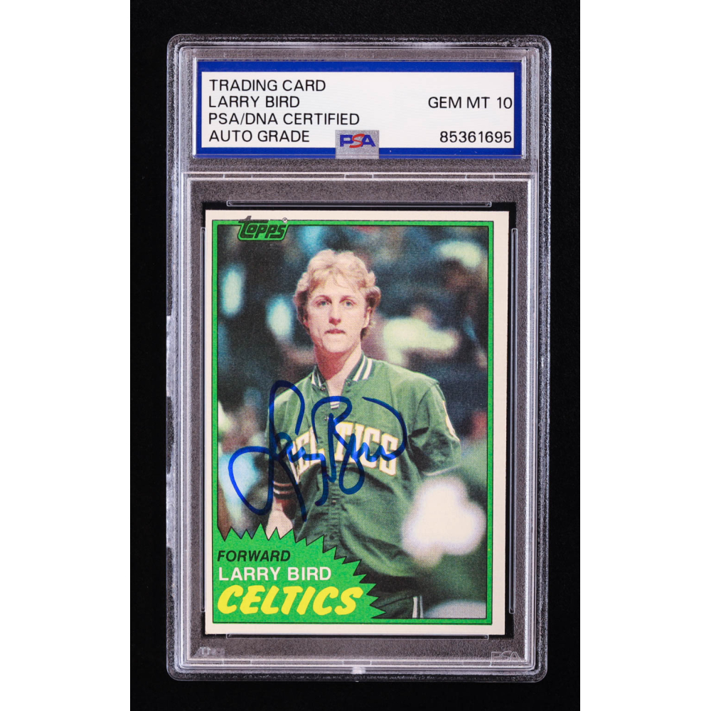 Larry Bird Signed 1981-82 Topps #4 (PSA | Autograph Graded PSA 10 ...