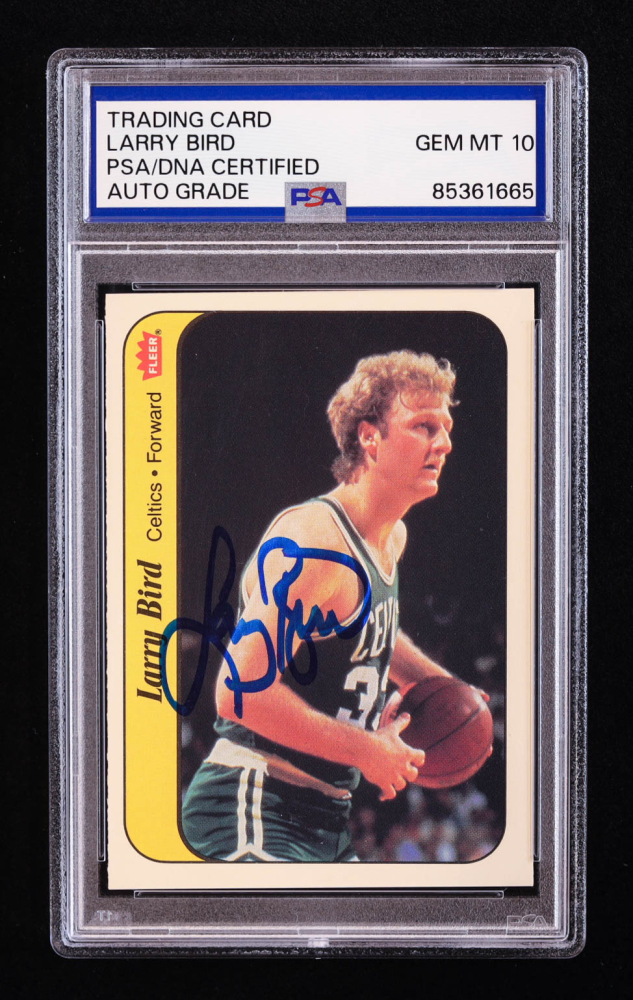 Larry Bird Signed 1986-87 Fleer Stickers #2 (PSA | Autograph Graded PSA ...