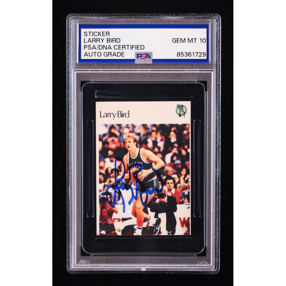 Larry Bird Signed 1986 Sticker #NNO (PSA | Autograph Graded PSA 10 ...