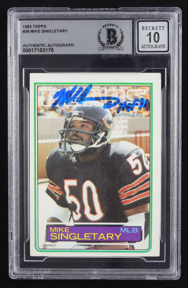 Mike Singletary Signed 1983 Topps #38 RC Inscribed "HOF 98" (BGS ...