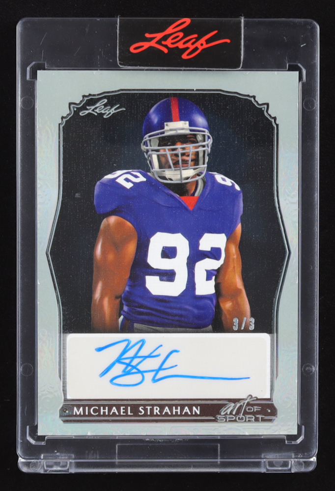 Michael Strahan 2023 Leaf Art of Sport Silver Holofoil Autograph #BAMS2 ...