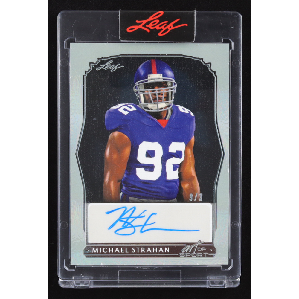 Michael Strahan 2023 Leaf Art of Sport Silver Holofoil Autograph #BAMS2 ...