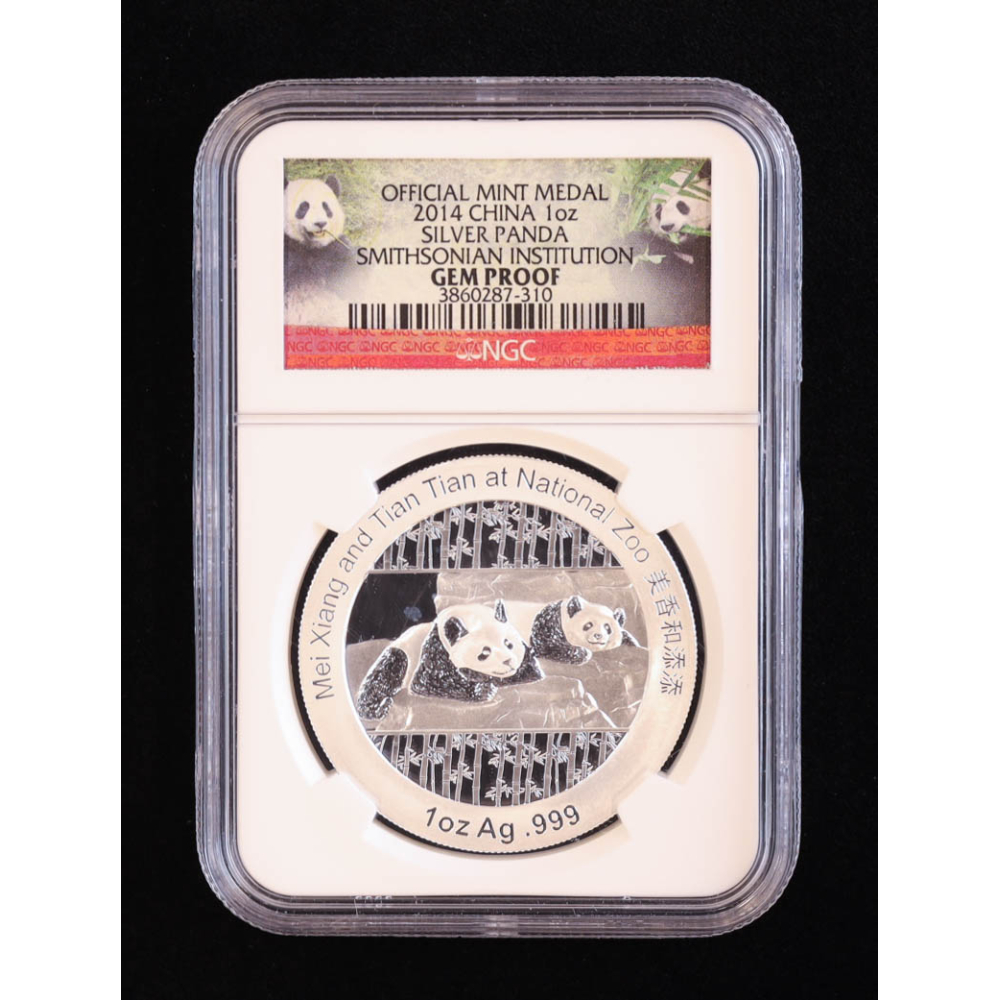 2014 China Silver Panda, Smithsonian Official Mint Medal - 1oz. .999 ...