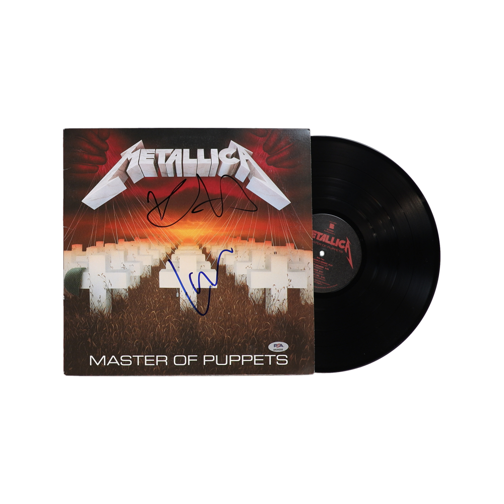 Kirk Hammett & Lars Ulrich Signed Metallica "Master of Puppets" Vinyl ...