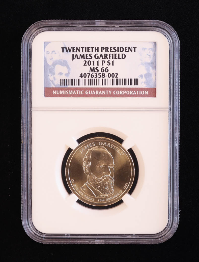 2011-P U.S. Presidential $1 Coin - James Garfield 20th President (NGC ...