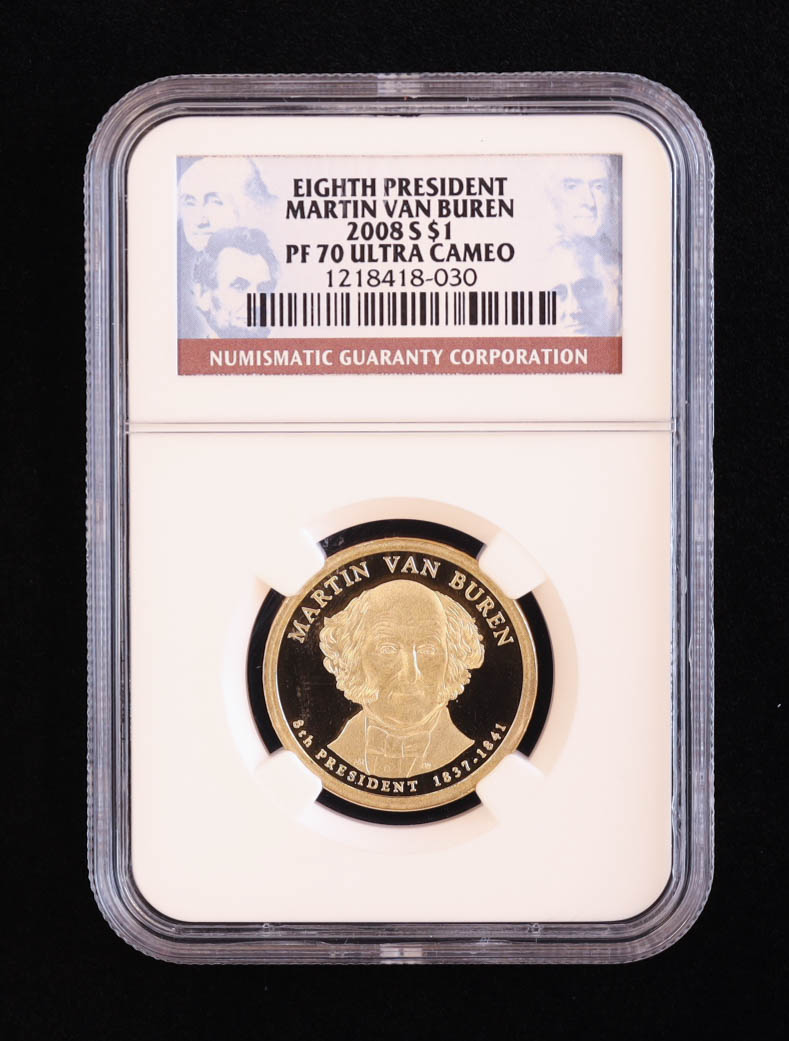 2008-S U.S. Presidential Proof $1 Coin - Martin Van Buren 8th President ...