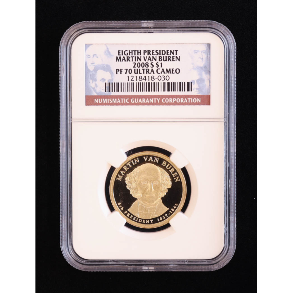 2008-S U.S. Presidential Proof $1 Coin - Martin Van Buren 8th President ...