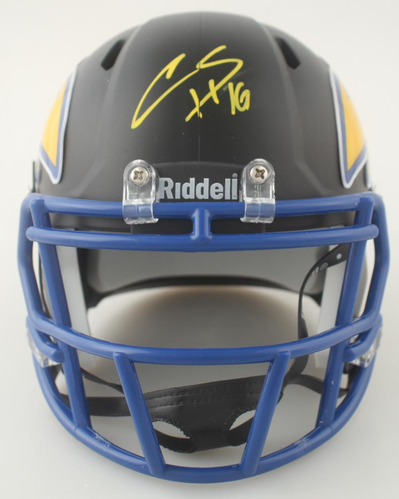 Chris Harris Jr. Signed Kansas Jayhawks Speed Mini Helmet (Beckett ...